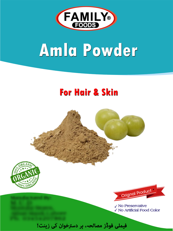 Organic Dry Amla Powder for Hair & Skin. – Thefamilyshop.pk