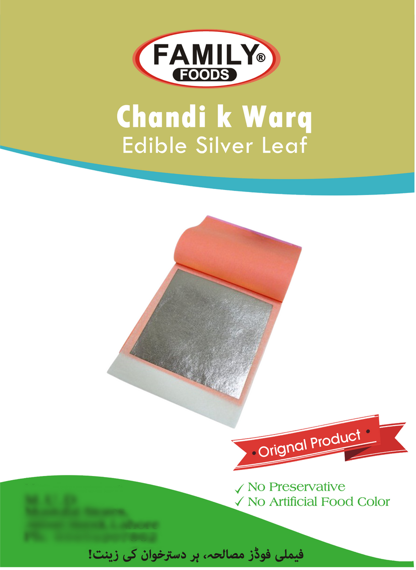 Edible Silver Leaf (Chandi Kay Vark) - 100 Pcs. – Thefamilyshop.pk